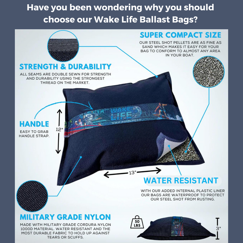 WAKE LIFE Steel Shot Ballast Bag 50LBS - Wake Life